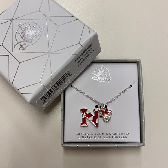 Disney | Jewelry | Disney Initial N Minnie Mouse Charm Necklace | Poshmark